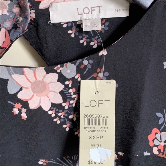 LOFT | Tops | Loft Petite Bouquet Cutout Back Blouse | Poshmark